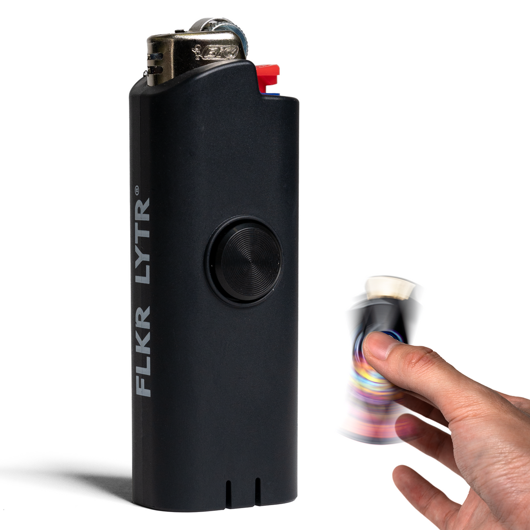 FLKR LYTR: Flicker lighter fidget spinner lighter case