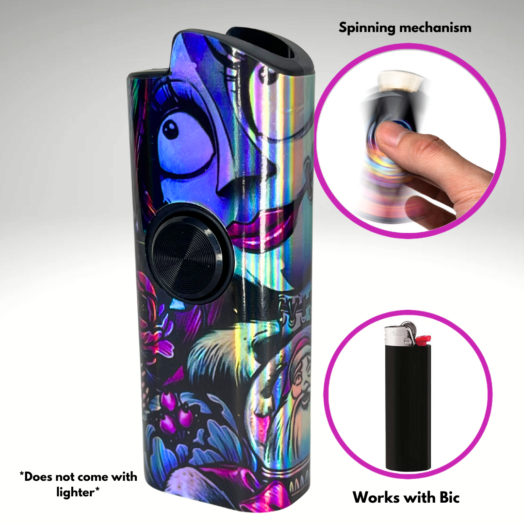 FLKR LYTR® Fidget Spinner Lighter Case Must Have "Sally" for Bic® Spin