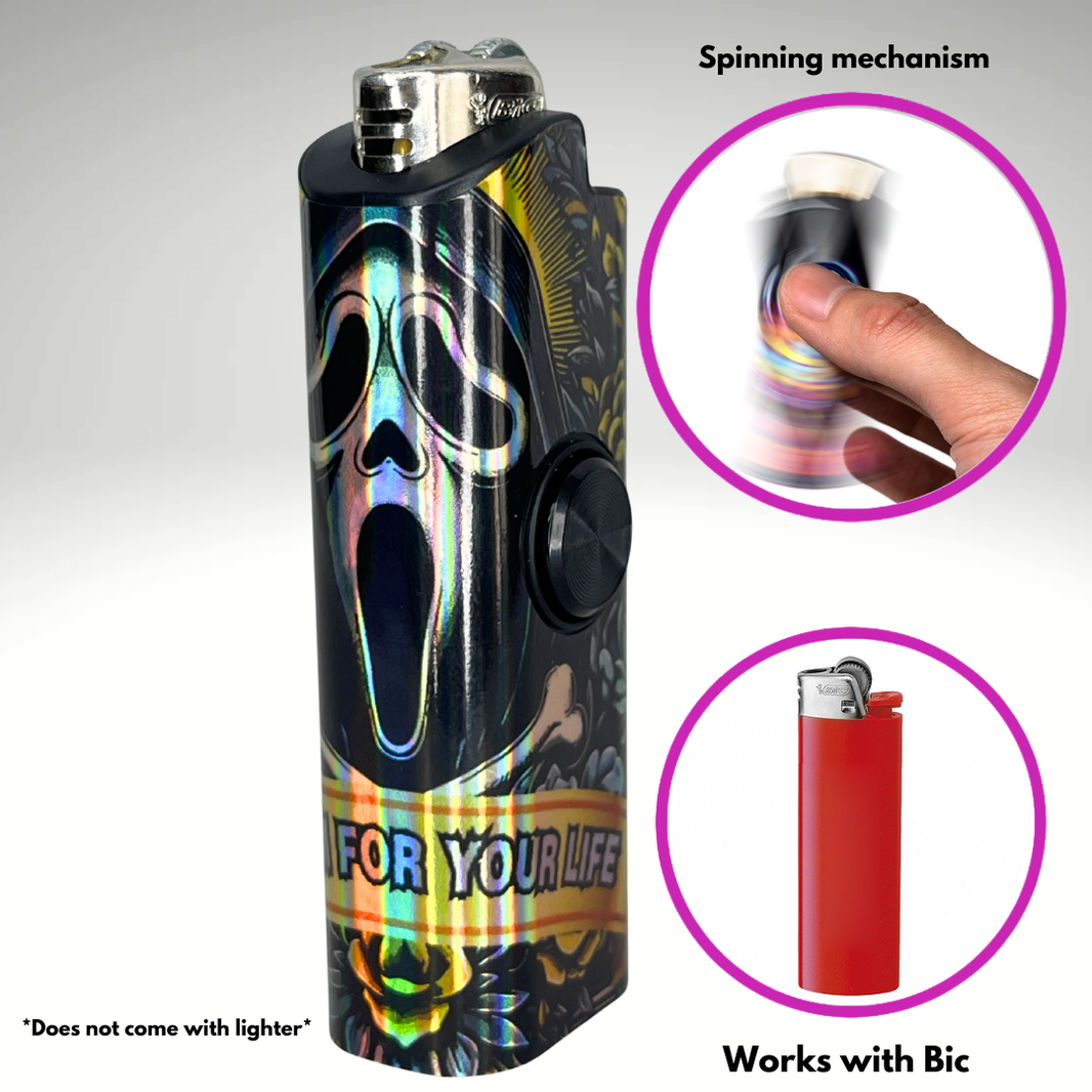 FLKR LYTR: Flicker lighter fidget spinner lighter case