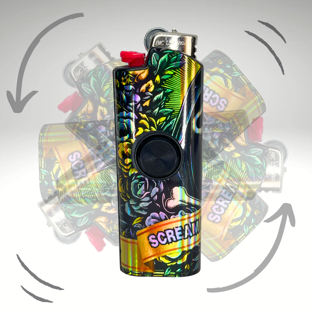 FLKR LYTR: Flicker lighter fidget spinner lighter case